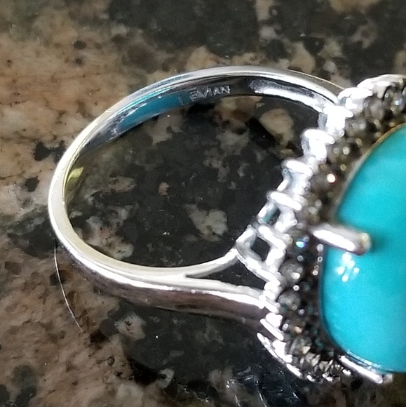 Levian | Jewelry | Levain Persian Turquoise Chocolate Diamond Ring ...